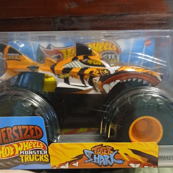 Toys | Hot Wheels Monster Trucks Tiger Shark Toy 124 Size | Poshmark